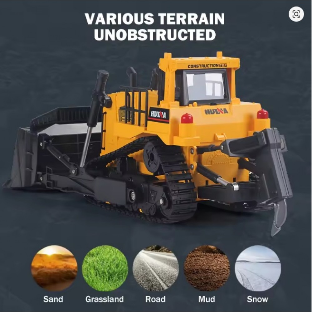HUINA 1554 RC Bulldozer Rc Bagger Crawler Excavator 2.4G Remote Control ...