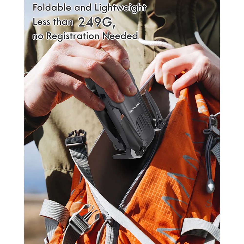 Skyline Mini GPS Drone with 4K Camera RC Quadcopter 90° Adjustable Lens ...